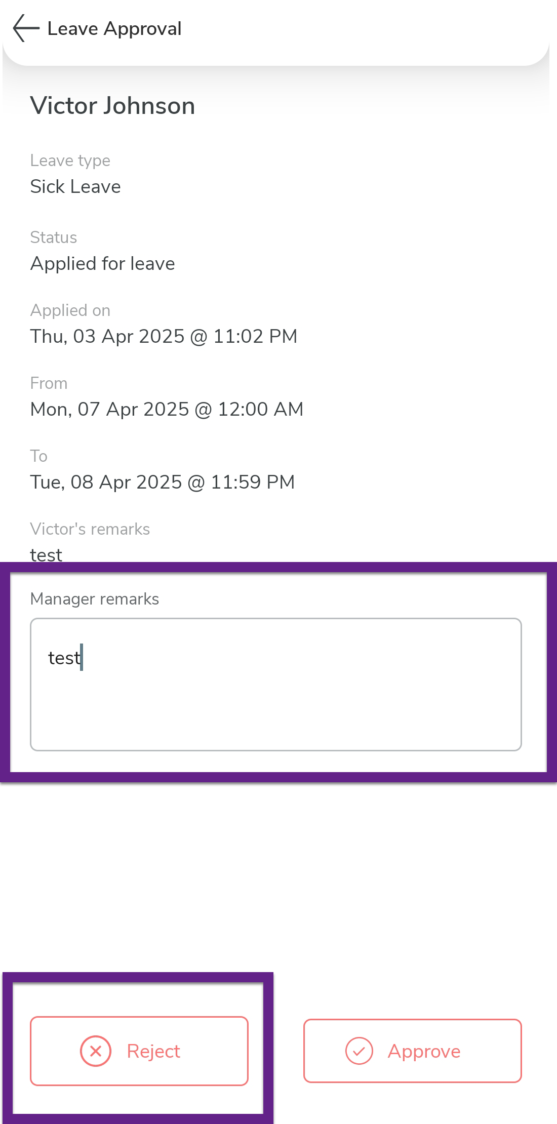 Reject Form Submission in Web App