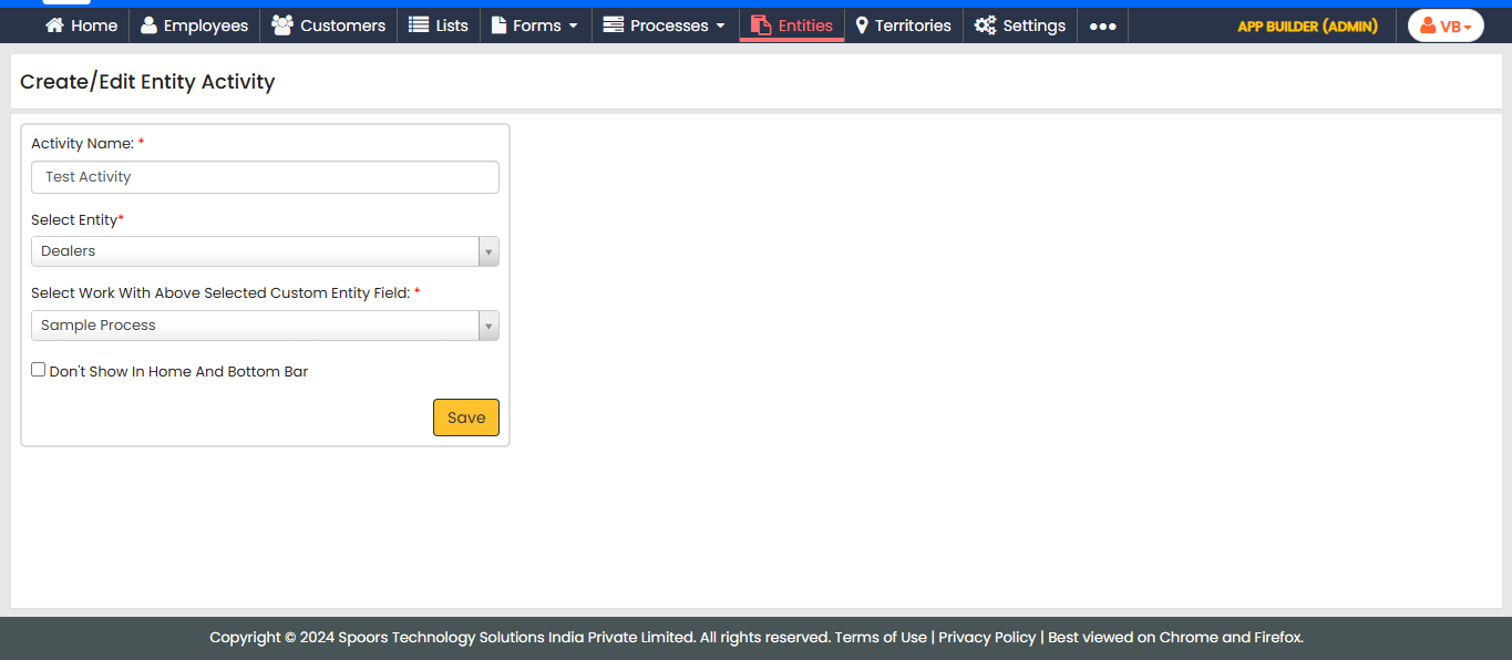 Edit Process Activity