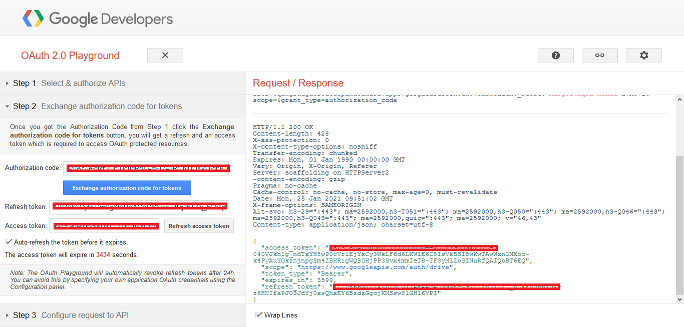 Generate Access And Refresh Tokens for Integration