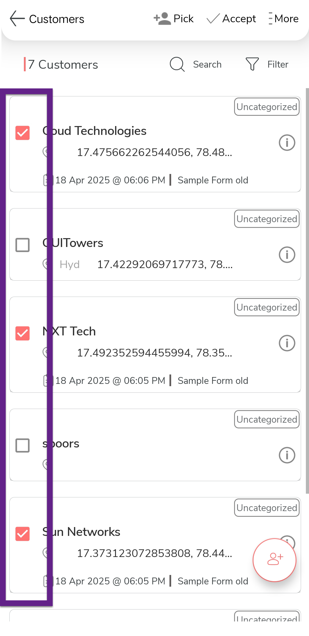 Add Customers to a Route Plan