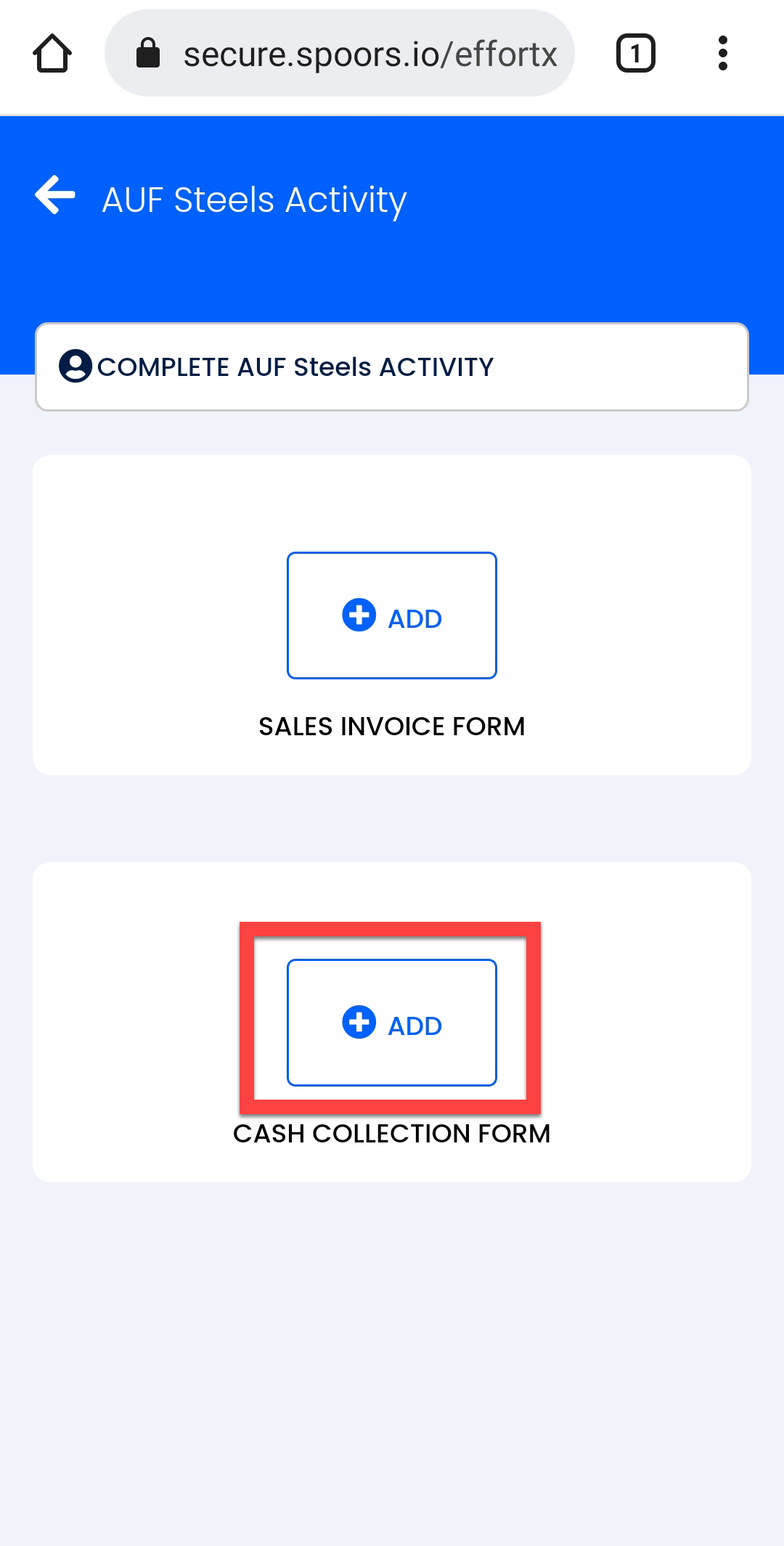 Perform A Customer Activity