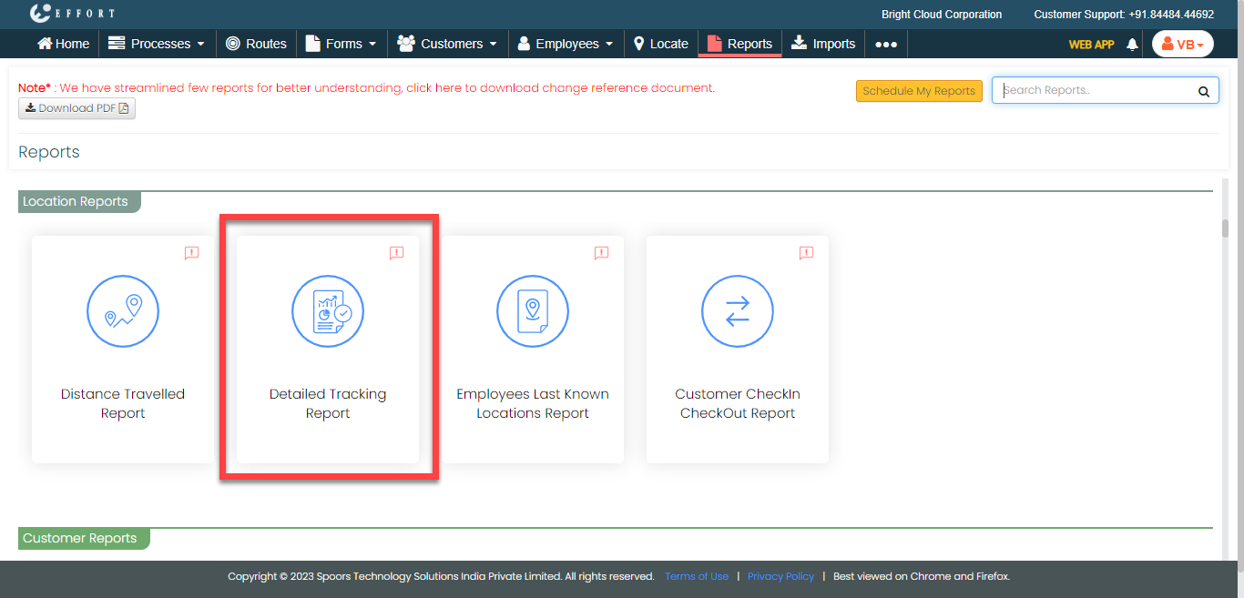 Generate a Detailed Tracking Report