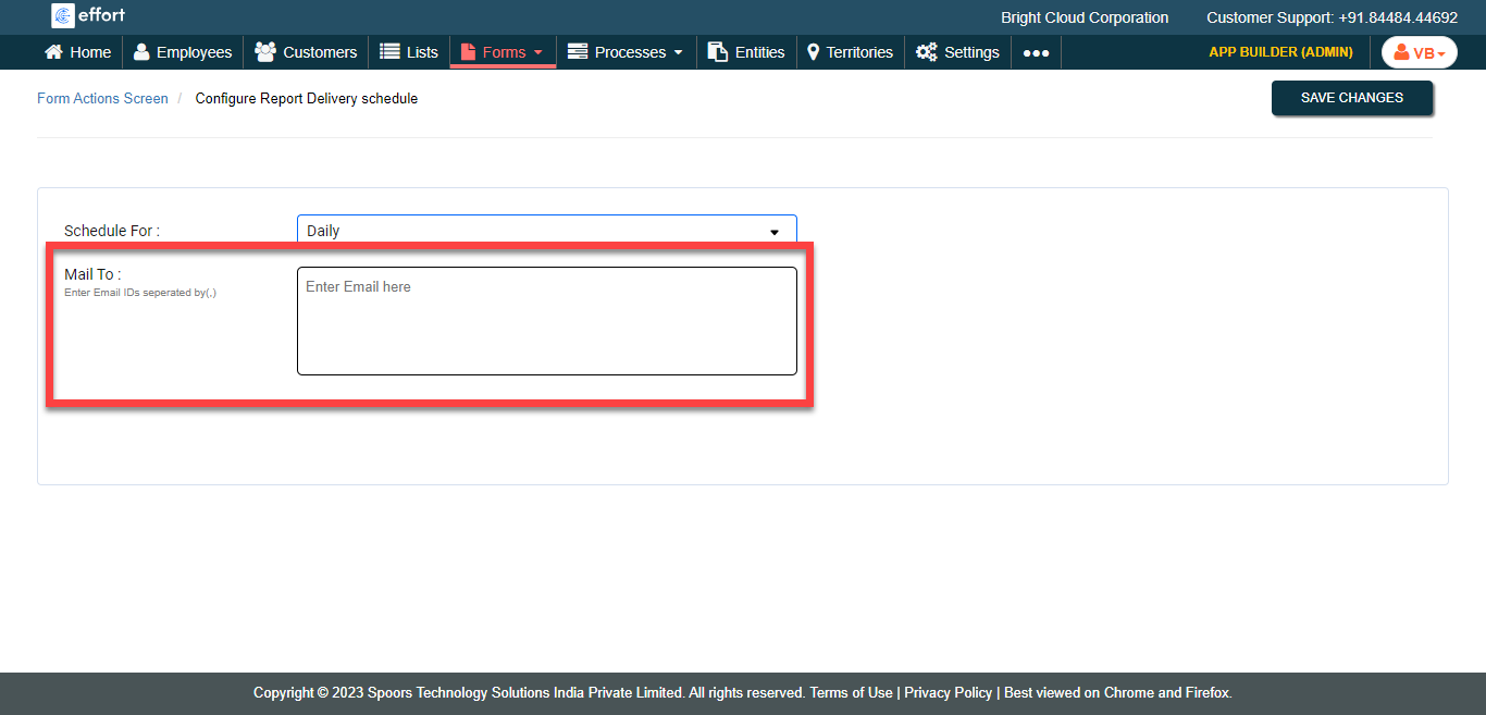 Configure Report Delivery Schedule