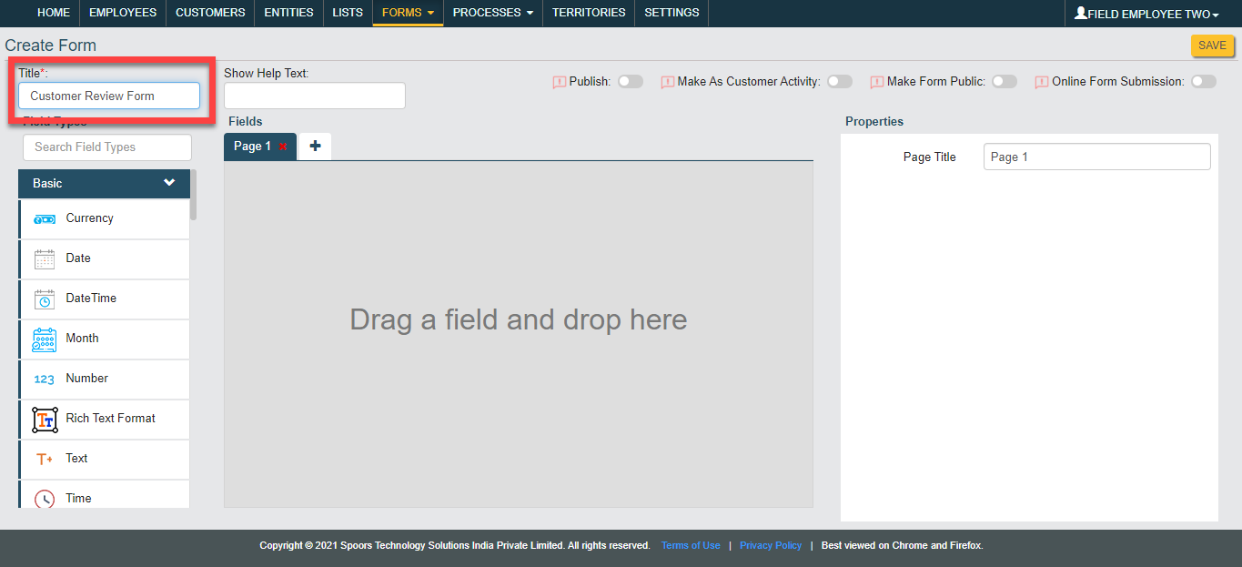 Customer Review Process Flow