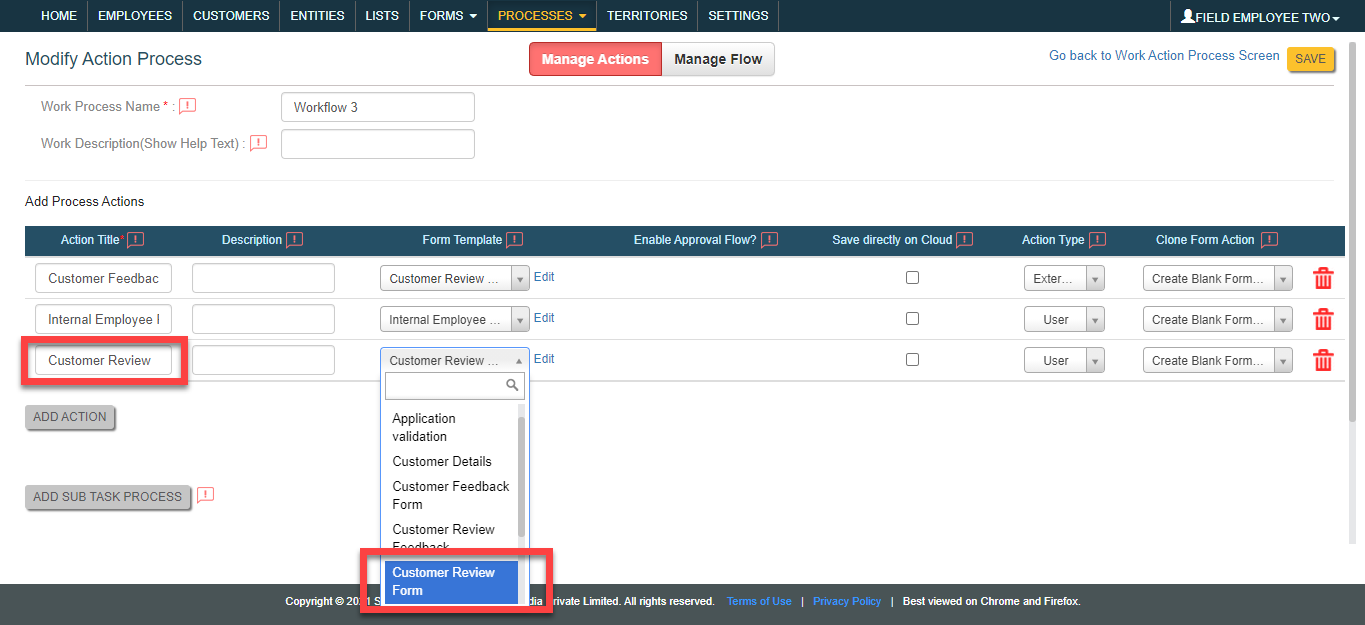 Customer Review Process Flow