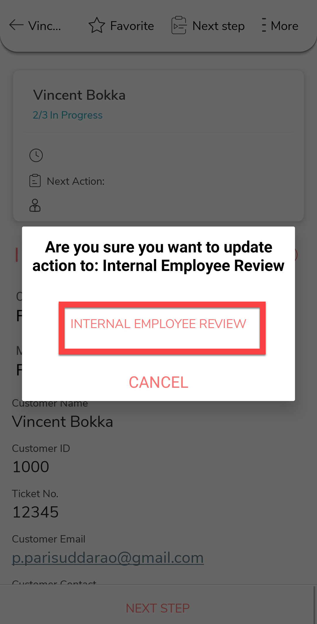 Customer Review Process Flow